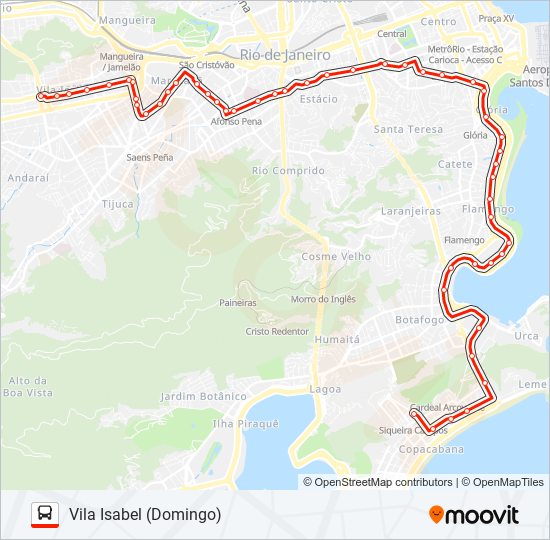 433 Route: Schedules, Stops & Maps - Vila Isabel (Domingo) (Updated)