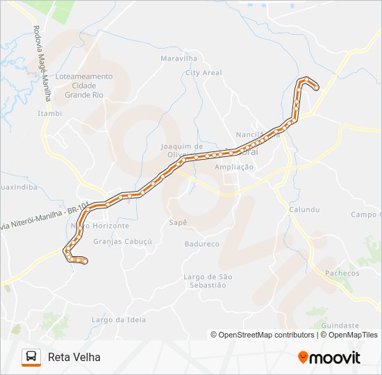 Rota da linha 76: horários, paradas e mapas - Reta Velha (Atualizado)