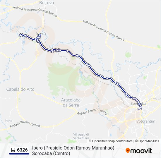 6326 Route: Schedules, Stops & Maps - Ipero (Presidio Odon Ramos ...