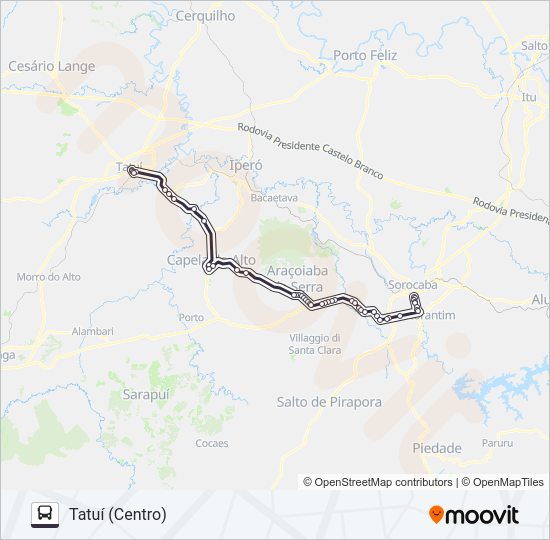 6108 TATUÍ SOROCABA SELETIVO Route: Schedules, Stops & Maps - Tatuí ...
