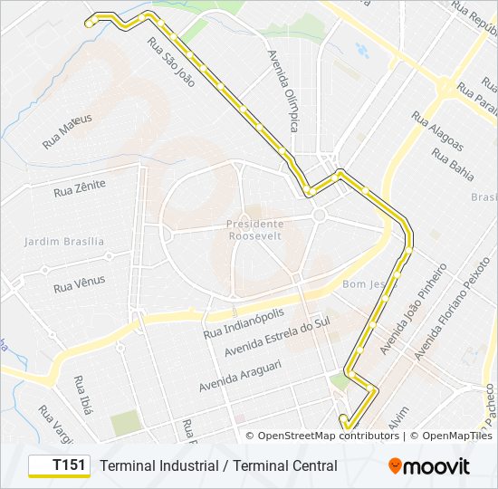 Línea t151: horarios, paradas y mapas - Terminal Industrial (Actualizado)