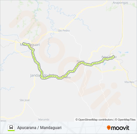 Rota da linha 0224440 apucarana mandaguari: horários, paradas e mapas ...