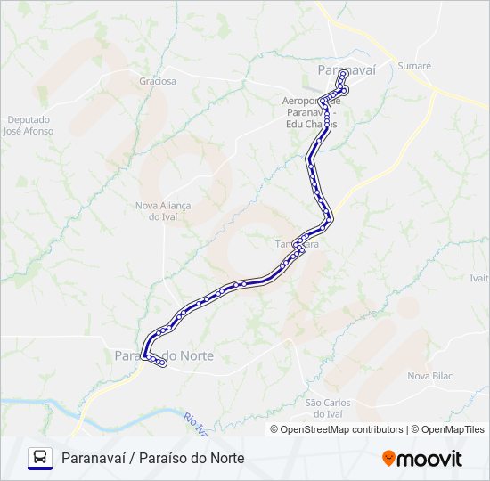 Línea 0471410 paranavaí paraíso do norte: horarios, paradas y mapas ...