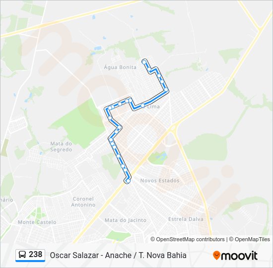 238 Route: Schedules, Stops & Maps - Oscar Salazar - Anache / T. Nova ...