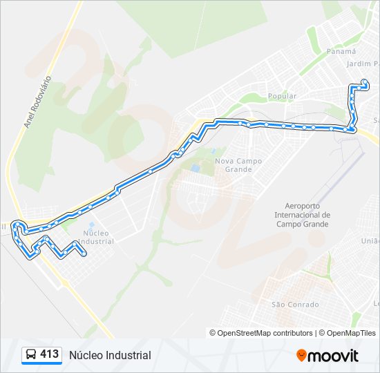 413 Route: Schedules, Stops & Maps - B - Núcleo Industrial / T. Júlio ...