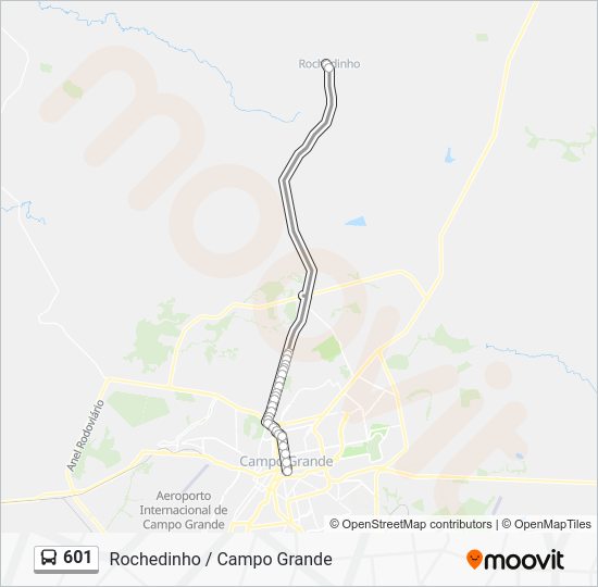 601 Route: Schedules, Stops & Maps - Rochedinho / Campo Grande (Updated)