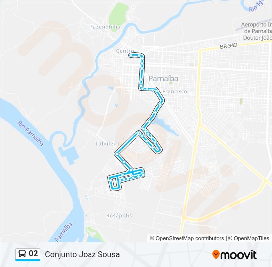 02 Route: Schedules, Stops & Maps - Conjunto Joaz Sousa (Updated)