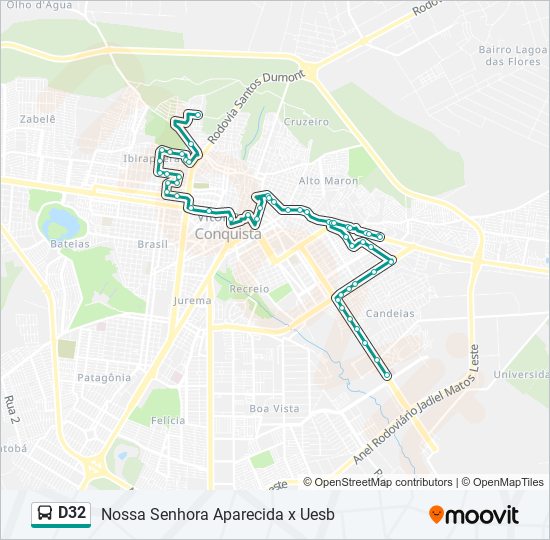 d32 Route: Schedules, Stops & Maps - N.S.Aparecida (Updated)