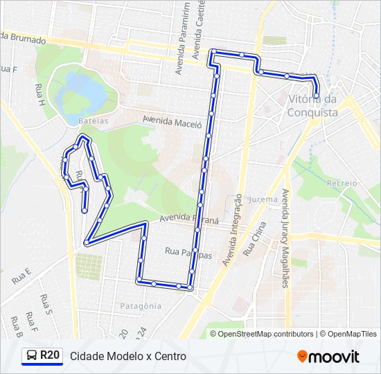 r20 Route: Schedules, Stops & Maps - Cidade Modelo (Updated)