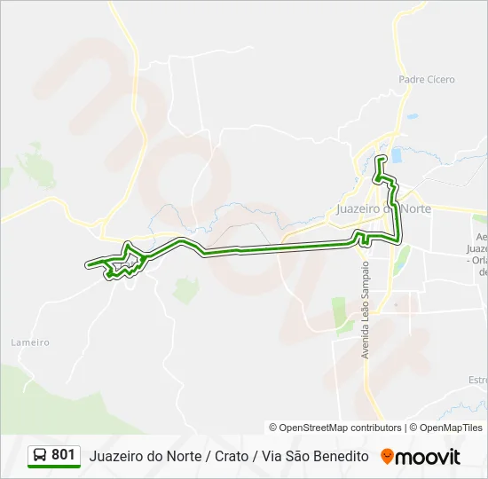 801 Route: Schedules, Stops & Maps - Terminal Crato Via Grendene (Updated)