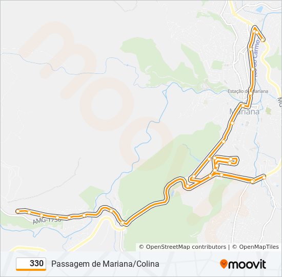 330 Route: Schedules, Stops & Maps - Passagem De Mariana Via Hospital ...