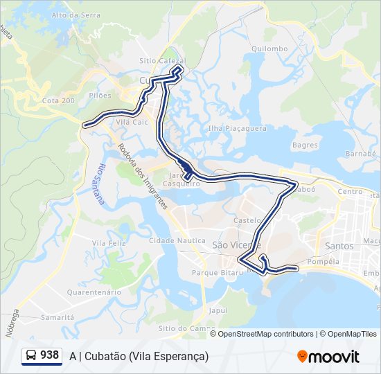 938 Route: Schedules, Stops & Maps - A | Cubatão (Vila Esperança) (Updated)