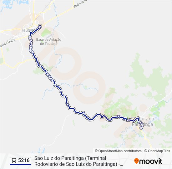 5216 Route: Schedules, Stops & Maps - Taubate (Terminal Rodoviario Novo ...
