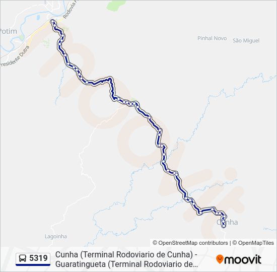5319 Route: Schedules, Stops & Maps - Guaratingueta (Terminal ...