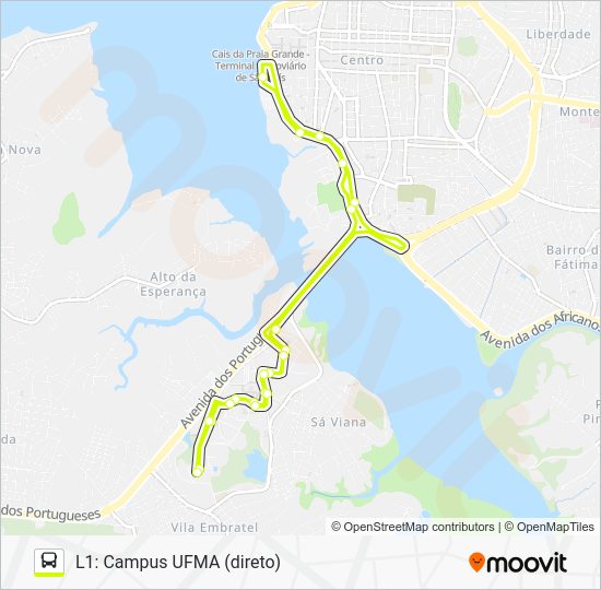 Rota da linha A311 CAMPUS TERMINAL PRAIA GRANDE: horários, paradas e ...