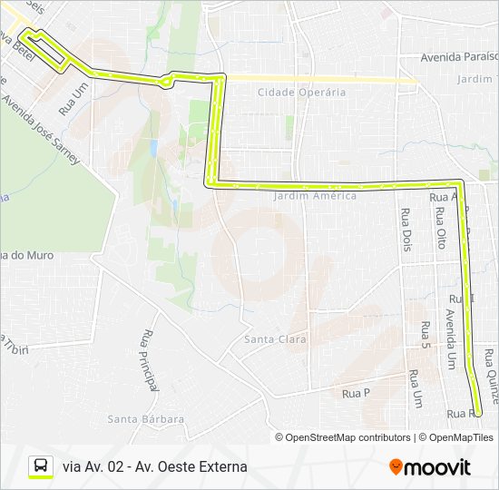 Rota da linha A666 CIDADE OLÍMPICA TERMINAL SÃO CRISTÓVÃO: horários ...