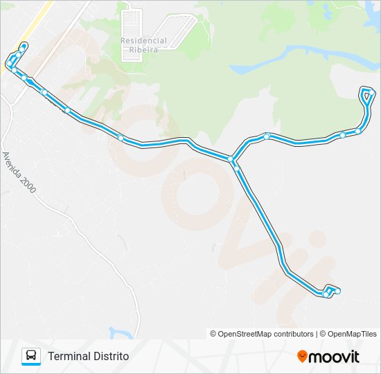 Rota da linha A339 TINAÍ CINTURÃO VERDE TERMINAL DISTRITO: horários ...