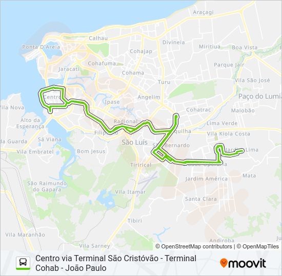 a664 j lima terminal são cristóvão terminal cohab Route: Schedules ...