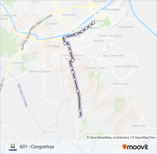 601 congonhas Route: Schedules, Stops & Maps - 601 - Congonhas (Updated)