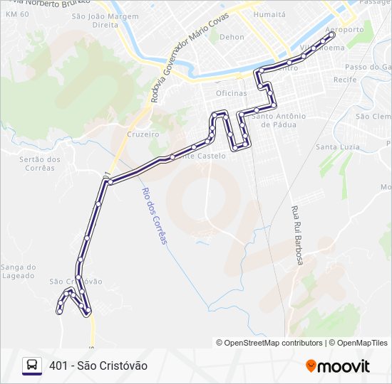 401 são cristóvão Route: Schedules, Stops & Maps - 401 - São Cristóvão ...