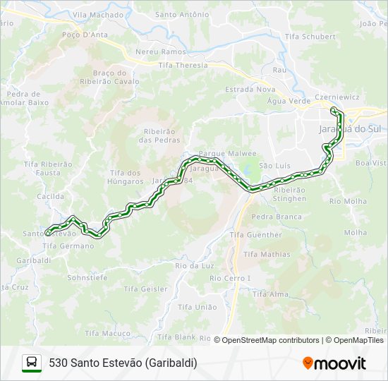 530 SANTO ESTEVÃO GARIBALDI Route: Schedules, Stops & Maps - 530.1 ...