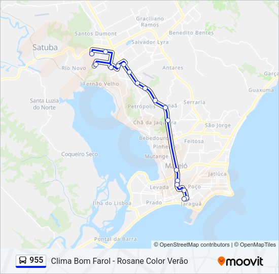 955 Route: Schedules, Stops & Maps - Clima Bom Farol - Rosane Color ...