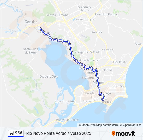 Línea 956: horarios, paradas y mapas - Rio Novo Ponta Verde / Verão ...