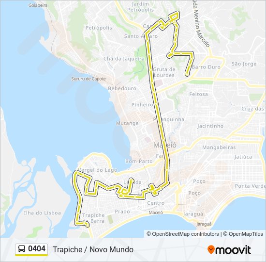 0404 Route: Schedules, Stops & Maps - Trapiche / Novo Mundo Via Farol ...