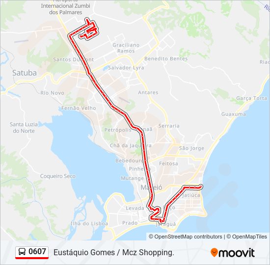 0607 Route: Schedules, Stops & Maps - Eustáquio Gomes / Mcz Shopping ...