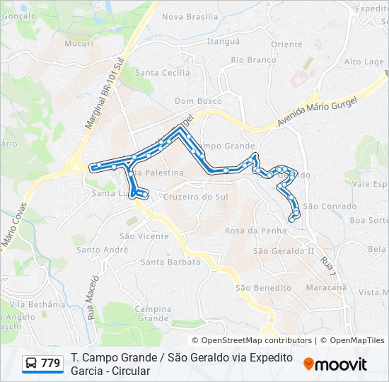 779 Route: Schedules, Stops & Maps - São Geraldo (Updated)