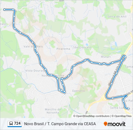 724 Route: Schedules, Stops & Maps - Novo Brasil (Updated)