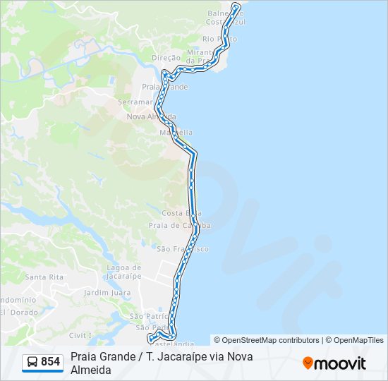 854 Route: Schedules, Stops & Maps - Praia Grande (Updated)