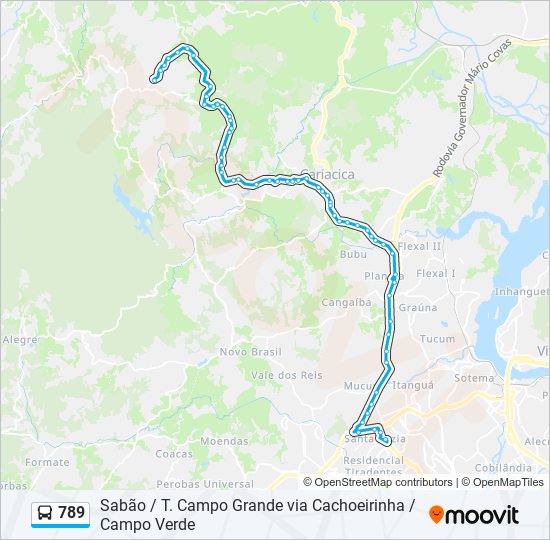Rota da linha 789: horários, paradas e mapas - Terminal Campo Grande ...
