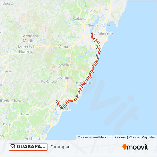 Rota da linha guarapari vitória: horários, paradas e mapas - Guarapari ...