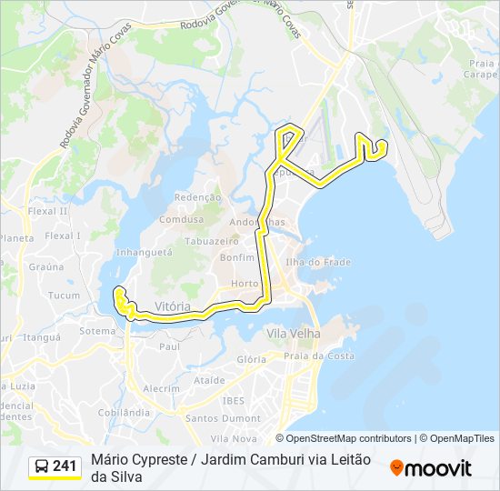241 Route: Schedules, Stops & Maps - Jardim Camburi Via Leitão Da Silva ...