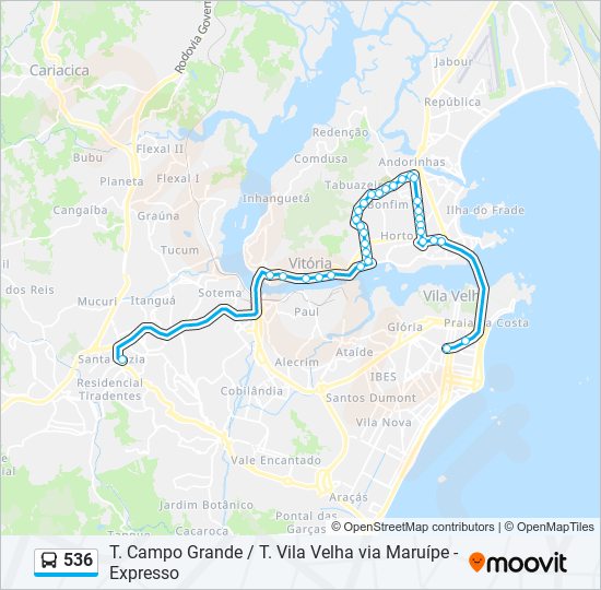 536 Route: Schedules, Stops & Maps - Terminal Vila Velha (Updated)