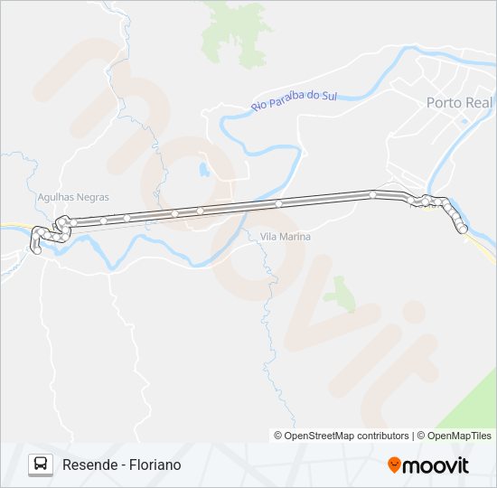 Rota da linha P503: horários, paradas e mapas - Resende (Atend. Vila ...
