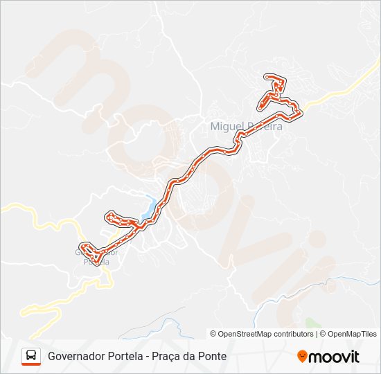 Rota da linha 109: horários, paradas e mapas - Governador Portela (via ...