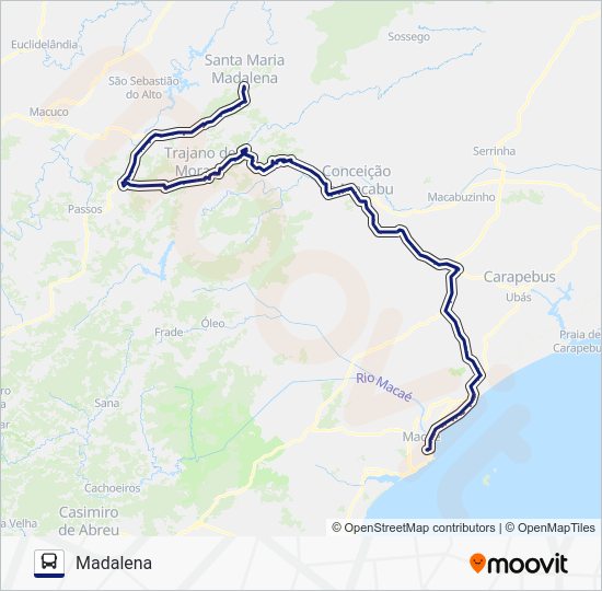 Rota da linha B155: horários, paradas e mapas - Madalena (Atualizado)