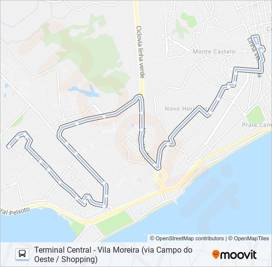 Rota da linha a31: horários, paradas e mapas - Terminal Central ...