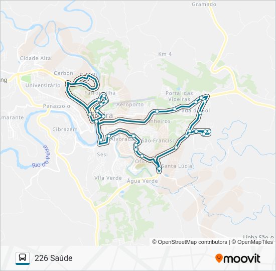 226 saúde Route: Schedules, Stops & Maps - Upa / Terminal Central (Updated)