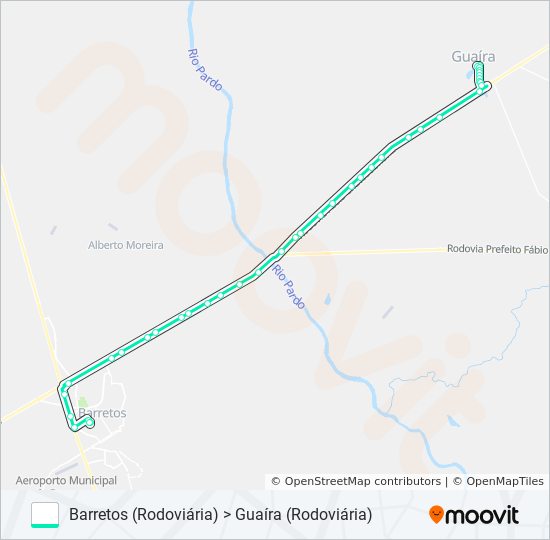 Rota da linha barretos guaíra: horários, paradas e mapas - Barretos ...