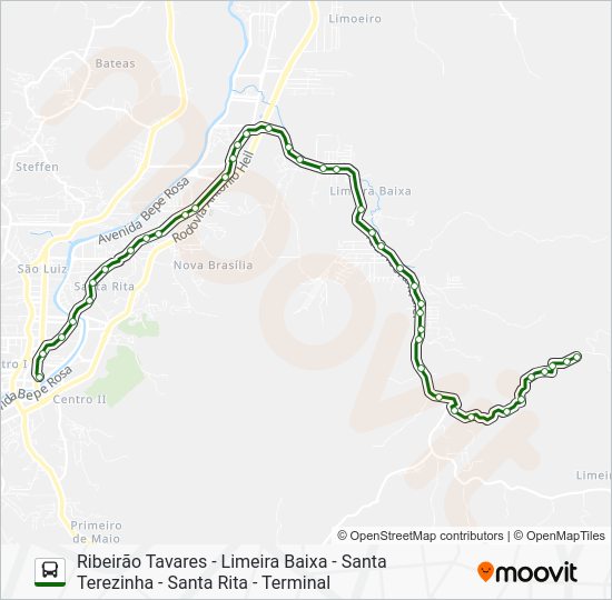 Línea limeira baixa: horarios, paradas y mapas - Ribeirão Tavares ...