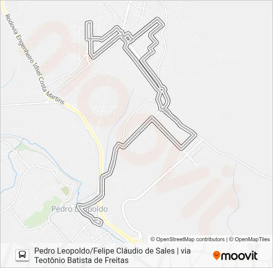 171 Route: Schedules, Stops & Maps - Pedro Leopoldo ⇄ Felipe Cláudio De ...