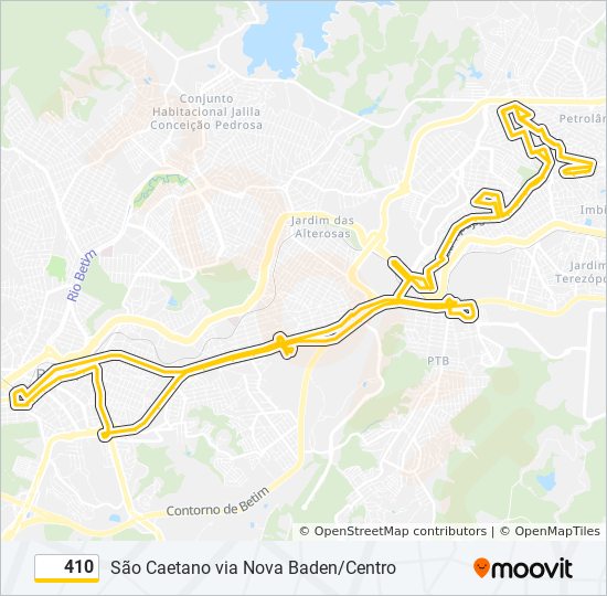 410 Route: Schedules, Stops & Maps - São Caetano ⇄ Centro (Updated)