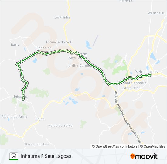 Rota da linha setelagoano 38291: horários, paradas e mapas - Inhaúma ...