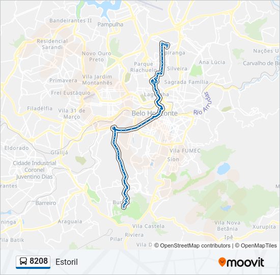 Rota da linha 8208: horários, paradas e mapas - Estoril (Atualizado)