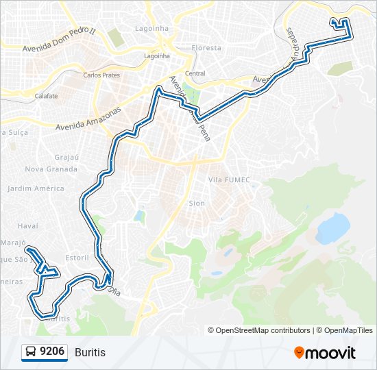 9206 Route: Schedules, Stops & Maps - Buritis (Updated)