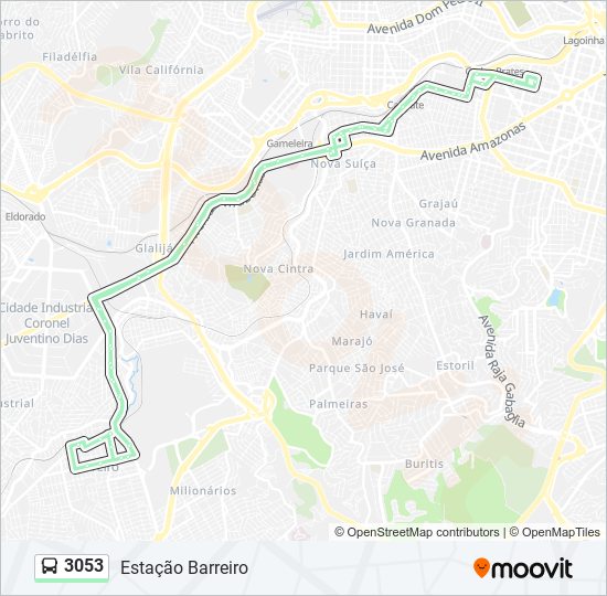 Rota da linha 3053: horários, paradas e mapas - Estação Barreiro ...