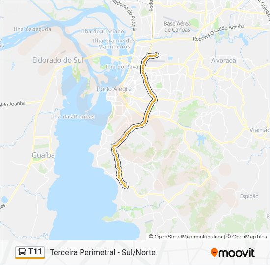 T11 Route: Schedules, Stops & Maps - Terceira Perimetral - Sul/Norte ...